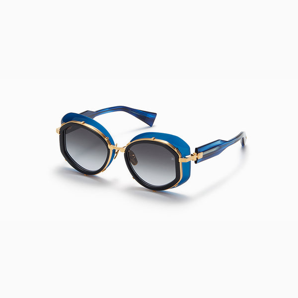 BRIGITTE - Dark Blue Crystal - Gold – Spex Design Optometrist